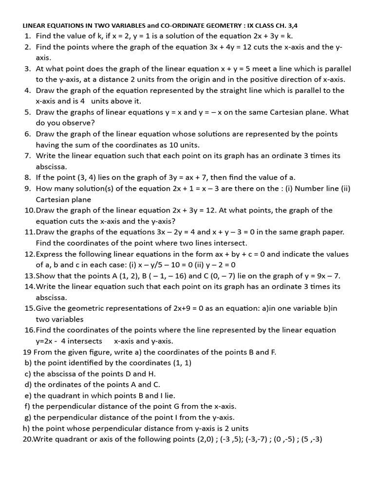 Assignment CH3.4 (Ix) | PDF | Cartesian Coordinate System | Equations Assignment CH3.4 (Ix) | PDF | Cartesian Coordinate System | Equations