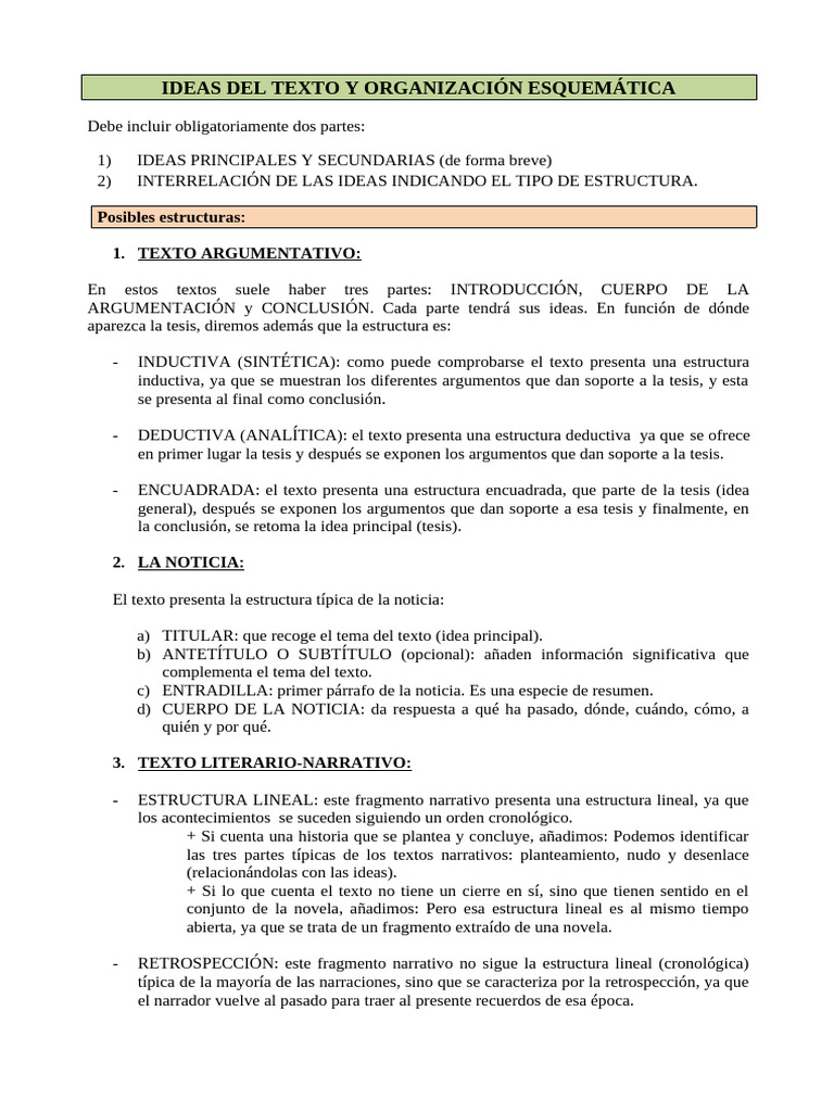 Guía de Estructuras Textuales | PDF | Narración