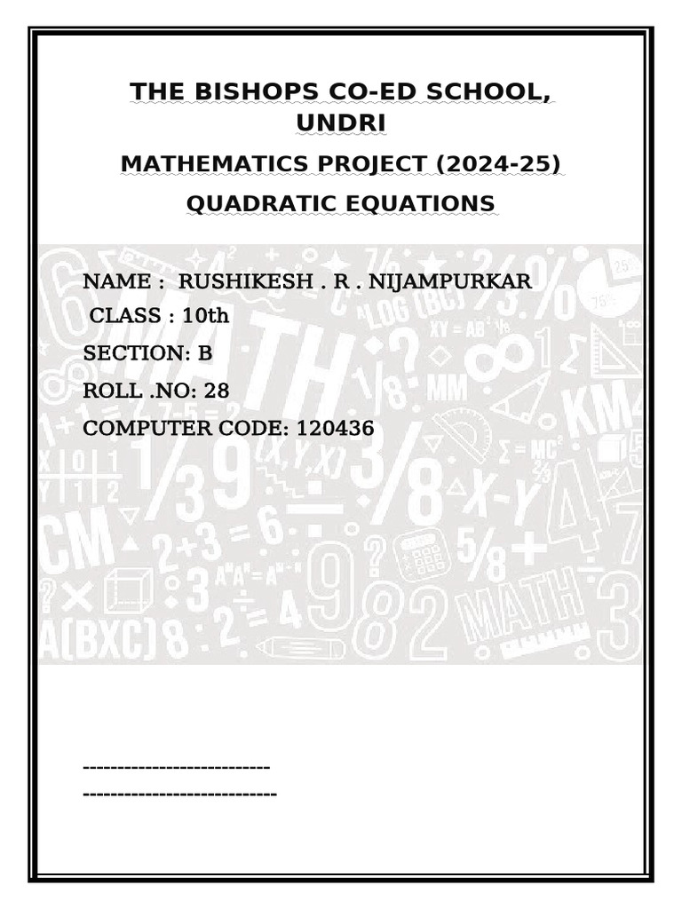 Mathematics Project | PDF | Teaching Methods & Materials | Technology ...
