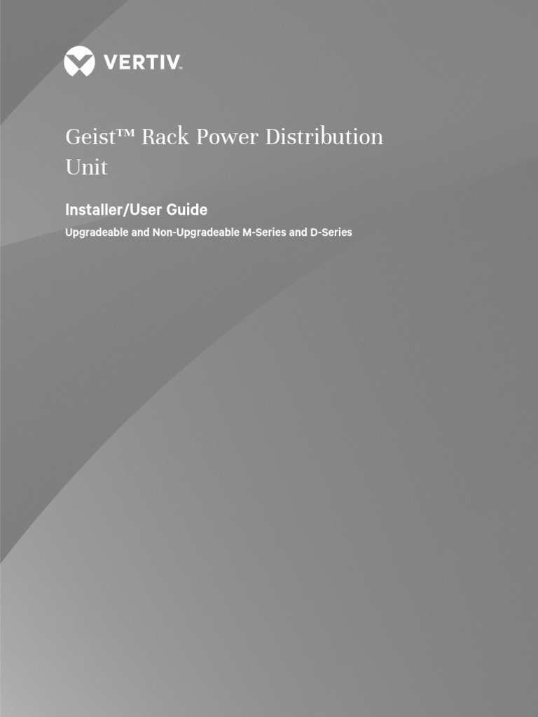 Geist™ Rack Power Distribution Unit: Installer/User Guide | PDF ...