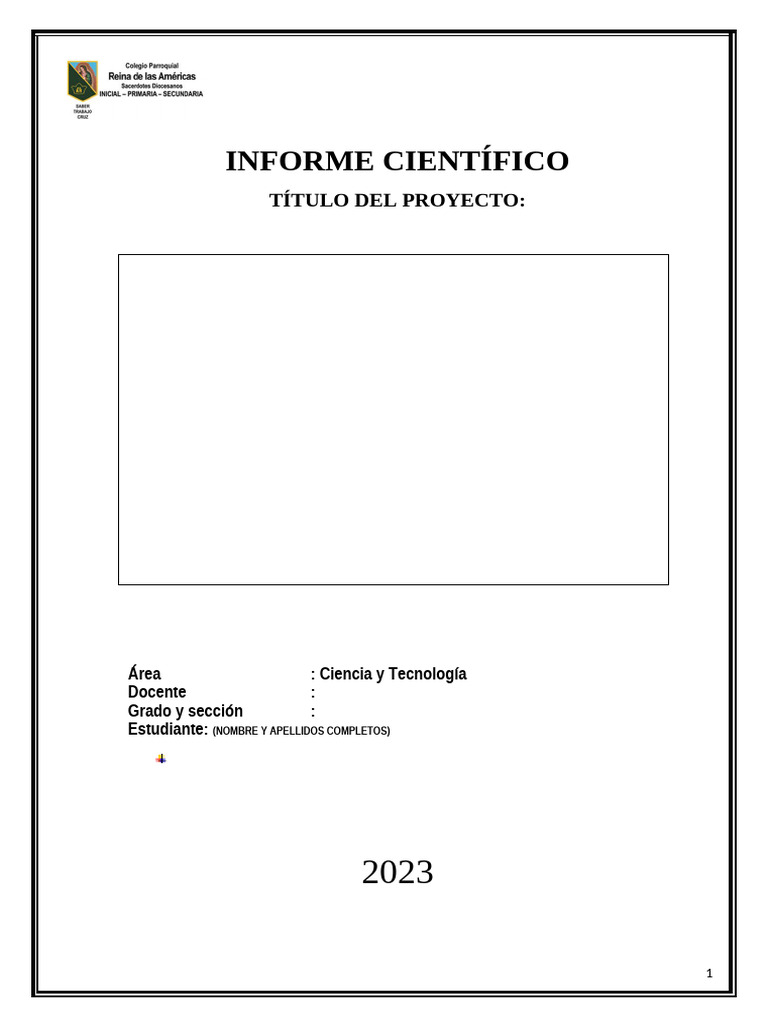 Informe Cientifico | PDF | Hipótesis | Science
