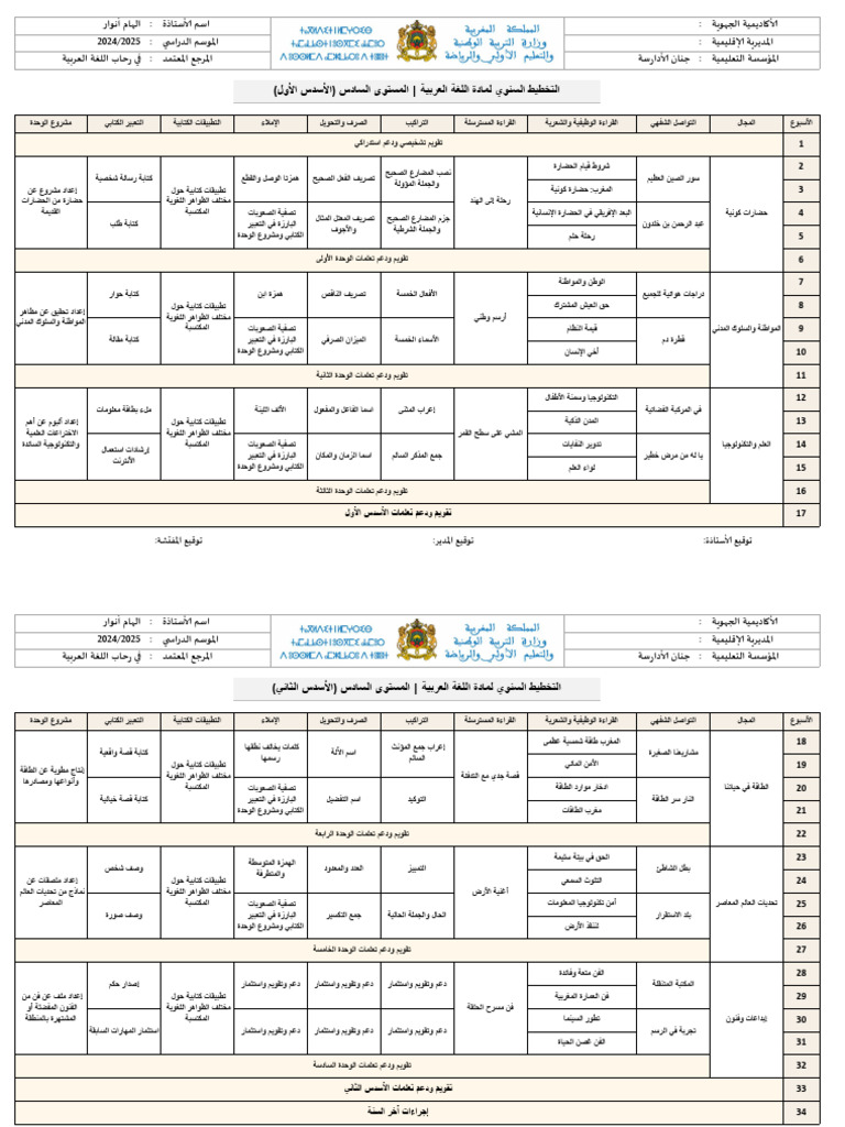 6apg - Repa Langue Arabe - Rihab - Uwoq | PDF