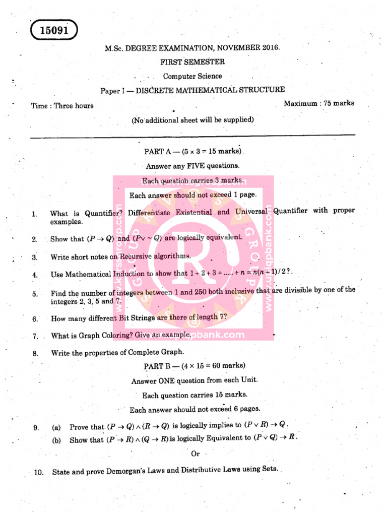 Discrete-Mathematical-Structure Image - Marked | PDF