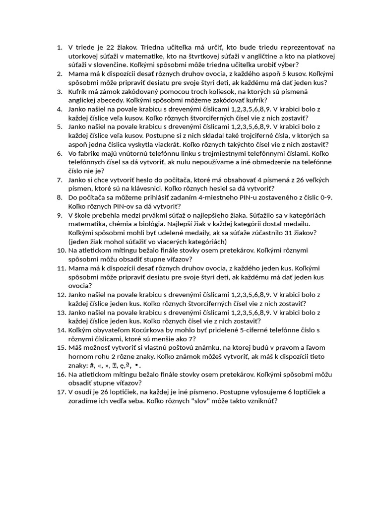 Variácie - Príklady Z Prezentácie 1 | PDF