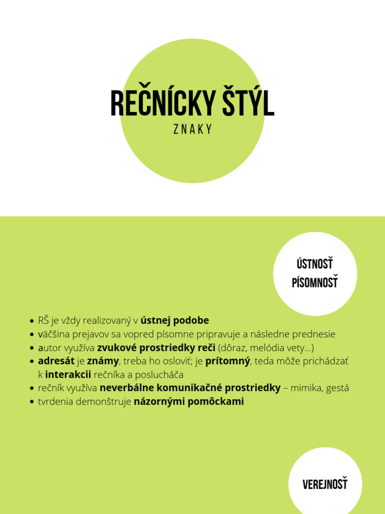 Rečnícky Štýl (Znaky, Útvary) | PDF
