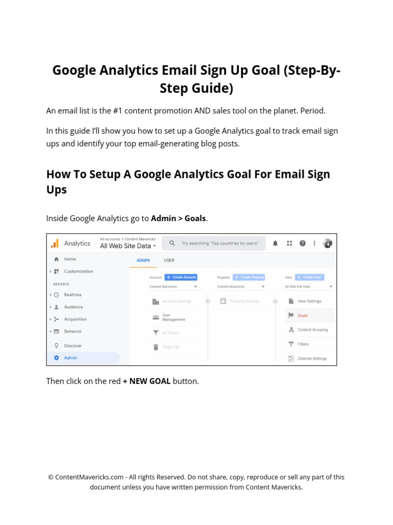 Google Analytics Goal (Guide) | PDF | Analytics | Computing