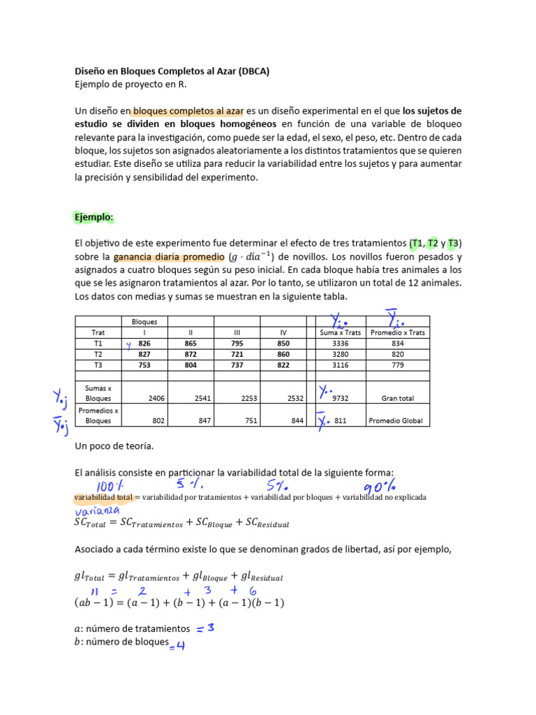 Diseño en Bloques Completos Al Azar | PDF | Valor P | Science