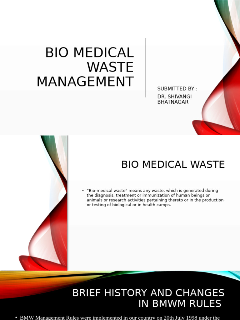 Bio Medical Waste Management | PDF | Waste | Waste Management