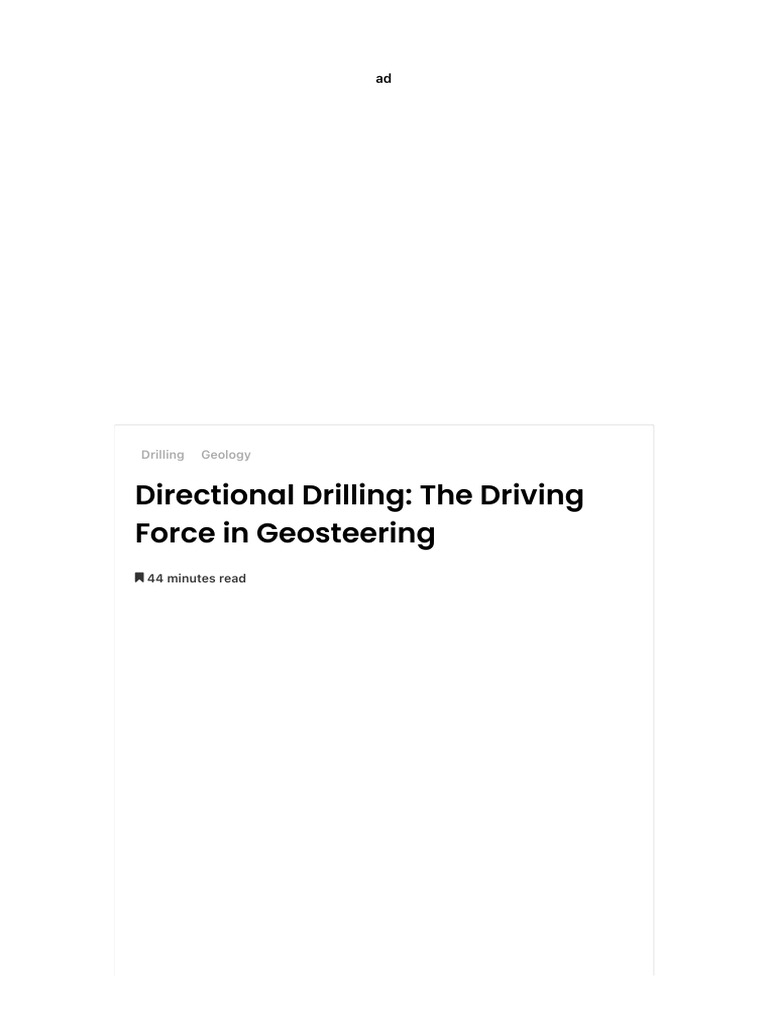 Directional Drilling Terminology Guide | PDF