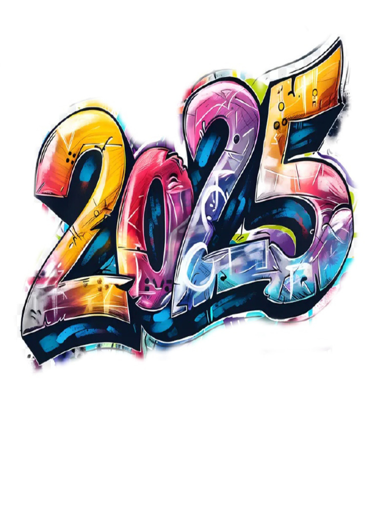 Transparent Graffiti Year Spray Paint Bold Colorful Graffiti Style 2025 ...