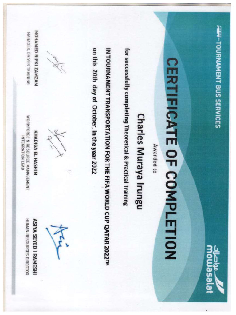 Completion Cert Charles | PDF