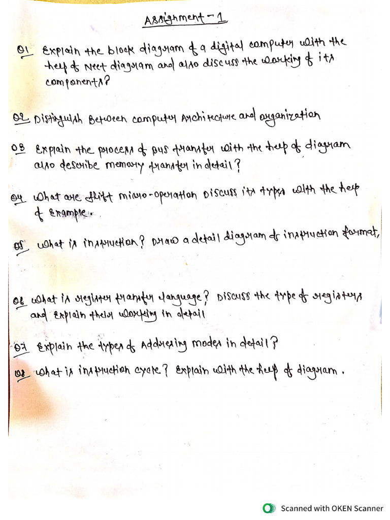 COA Assignment 1 | PDF