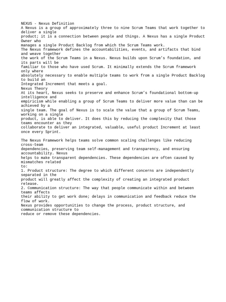 Nexus Definition | PDF