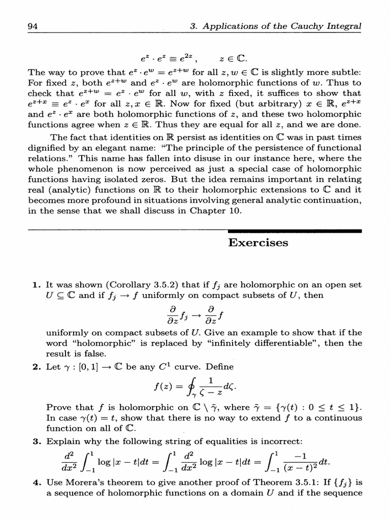 Ex_Krantz_Ch3 | PDF | Holomorphic Function | Calculus
