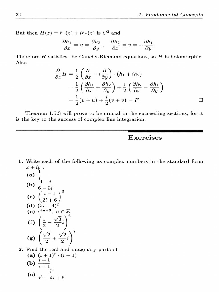 Ex Krantz Ch1 | PDF | Holomorphic Function | Mathematical Physics