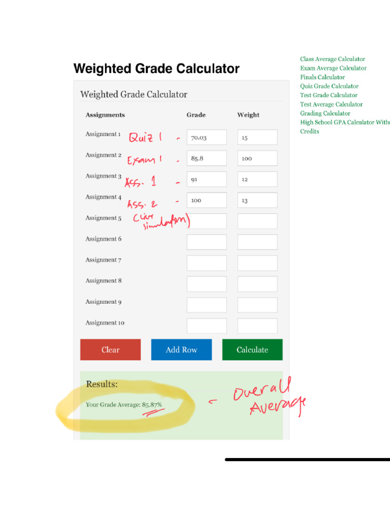 Grade Calculator | PDF