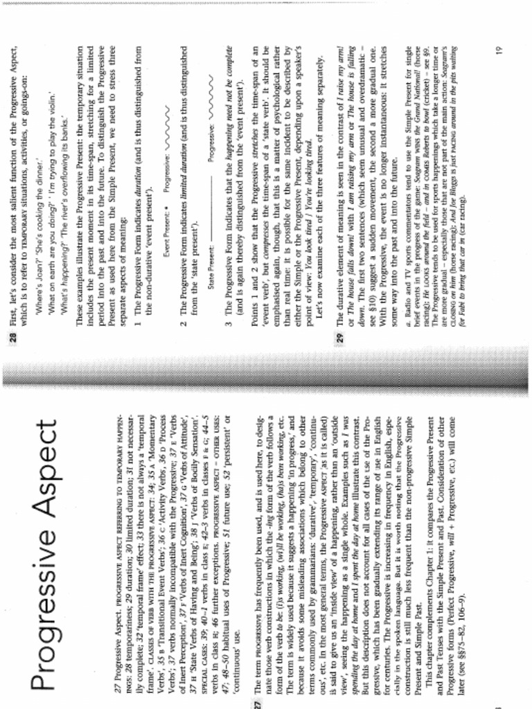 CH 2 Progressive Aspect | PDF