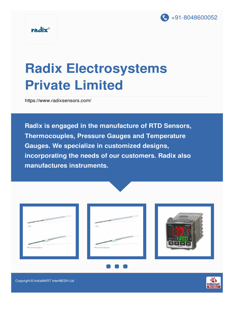radix-electrosystems-private-limited | PDF | Pressure Measurement | Equipment