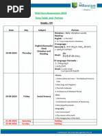 Grade 9 CT 1 Schedule July 2025 | PDF