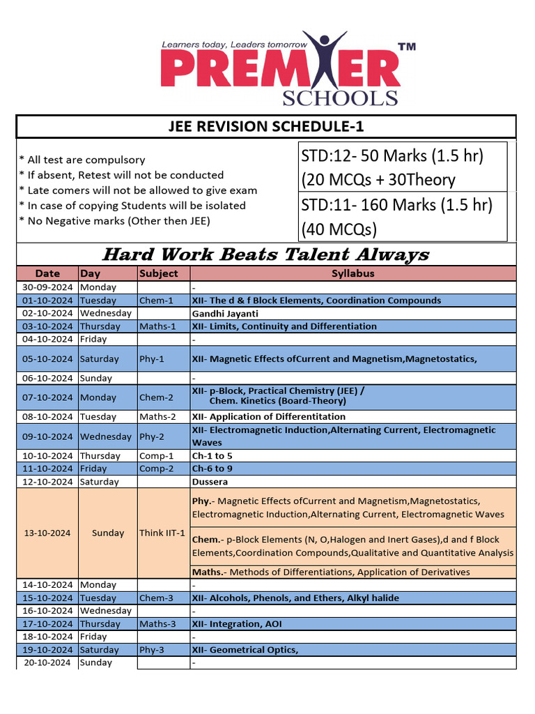 A-Group Round Test Time Table 2024 | PDF | Amine | Physical Sciences