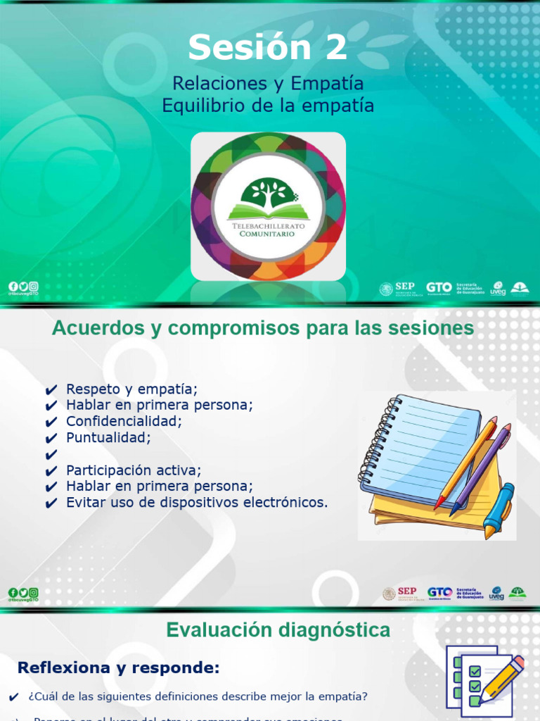 Sesión 2 - Relaciones y Empatía - PPT | PDF | Empatía | Las emociones