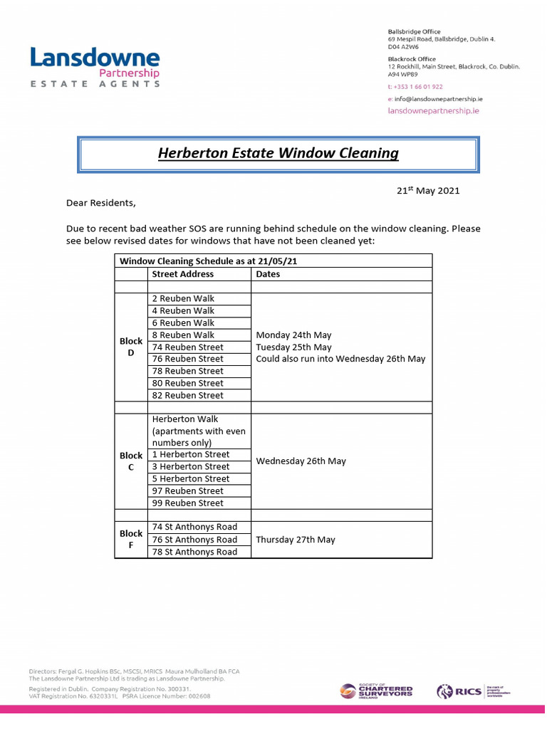 Window Cleaning Notice 21.05.21 | PDF