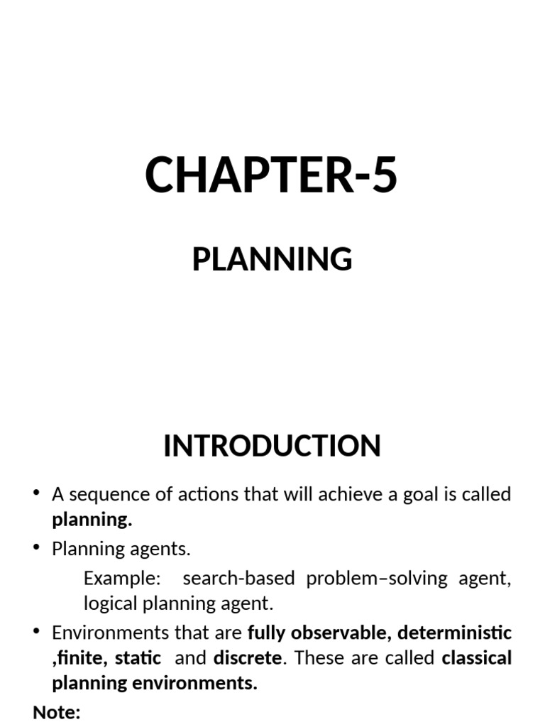 Planning Methods and Problem Representation | PDF | Mathematics ...