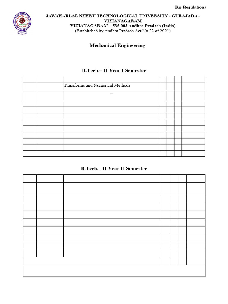 2.mech R23 II.B.tech Syllabus | PDF | Entropy | Beam (Structure)