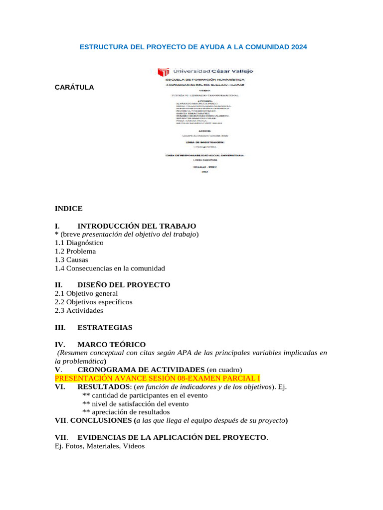 Modelo de Proyecto PAC - 2024 - II | PDF | Autoestima | Igualdad de género