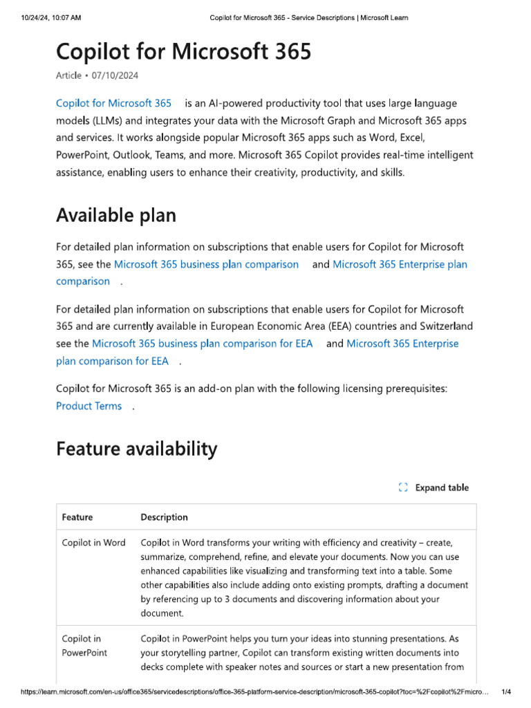 Copilot For Microsoft 365 | PDF