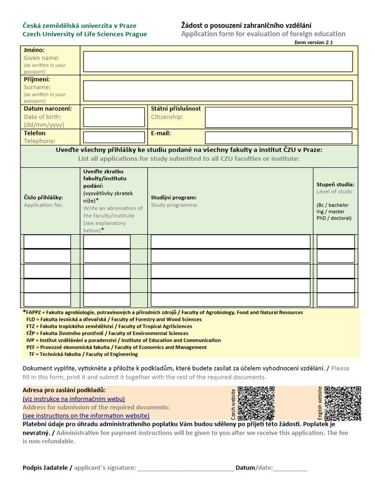 Zadost Vyplnte Na Pocitaci | PDF