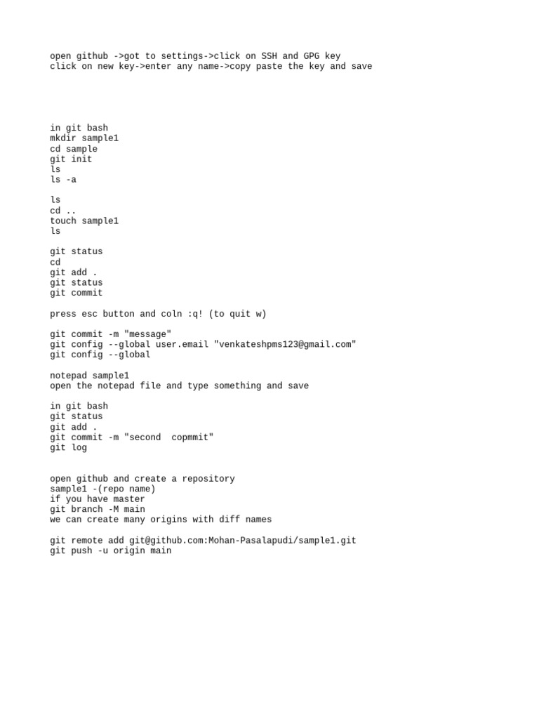 Git And Git Hub Lab 1 Pdf Computers 2555