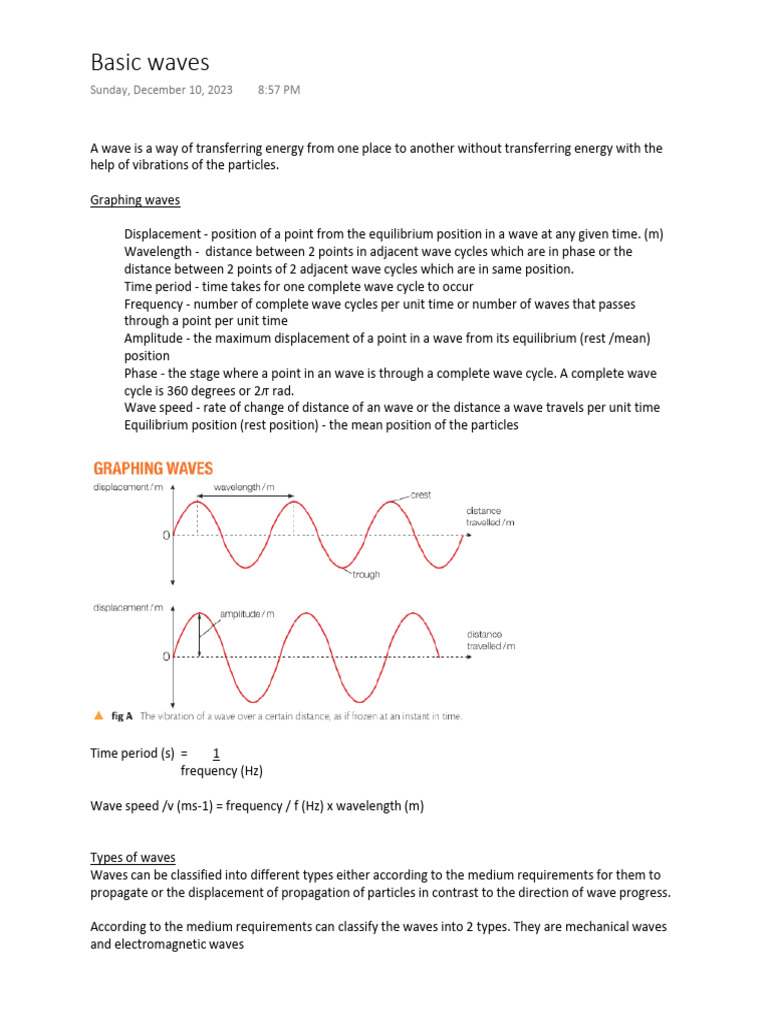 Basic waves | PDF | Waves | Frequency