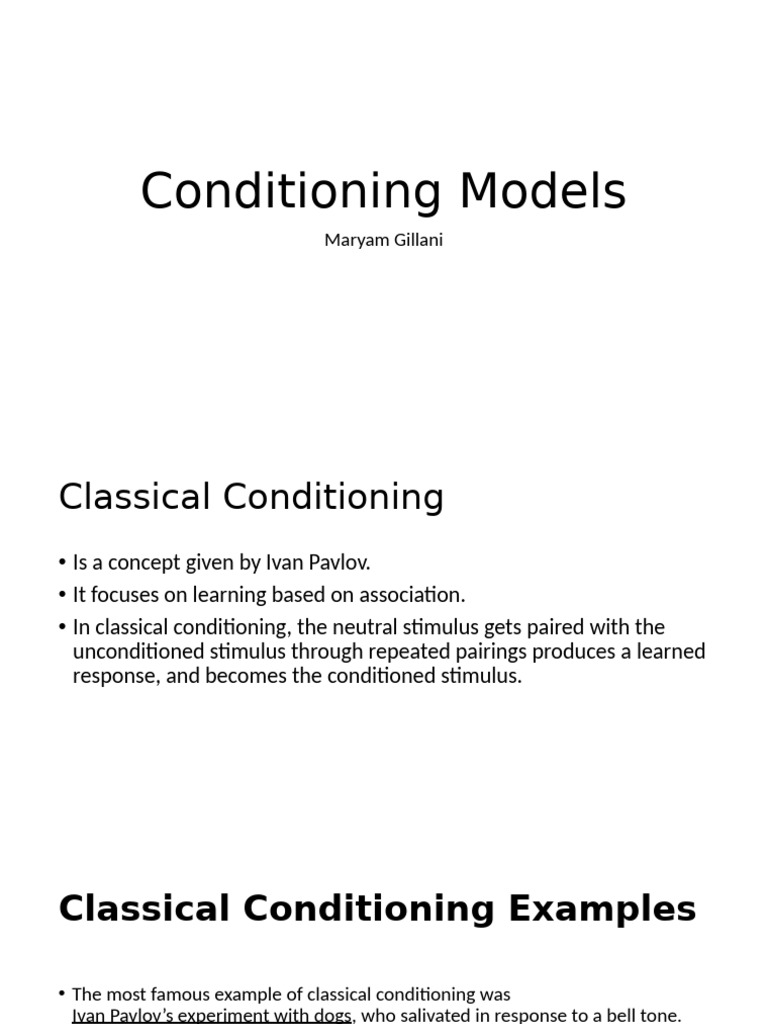 Conditioning Classical | PDF | Classical Conditioning | Reinforcement