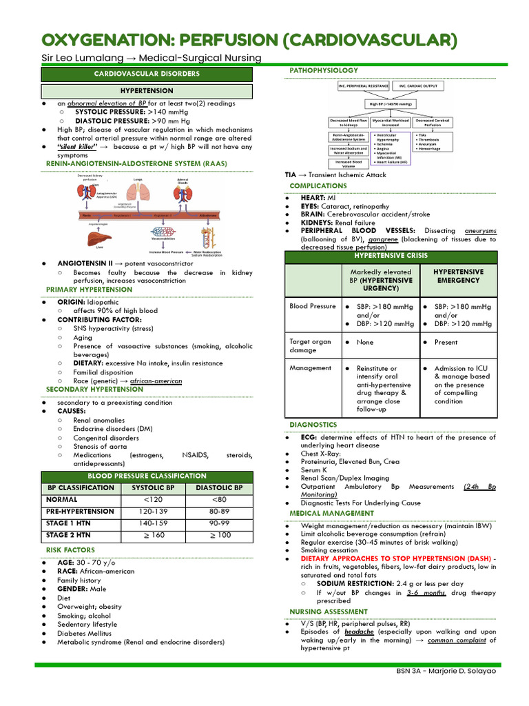 OXYGENATION - Perfusion Cardiovascular | PDF | Blood Pressure ...