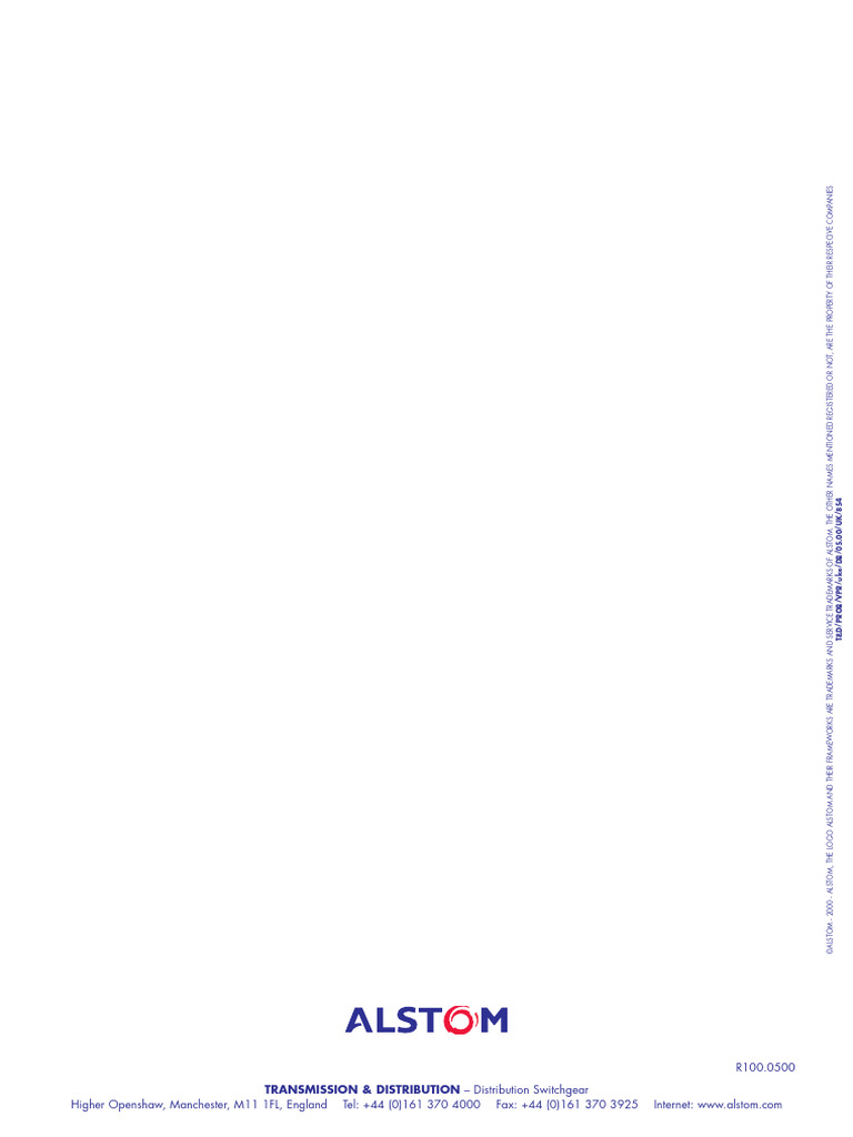 VPRV 1 Alstom | PDF | Relay | Electromagnetism