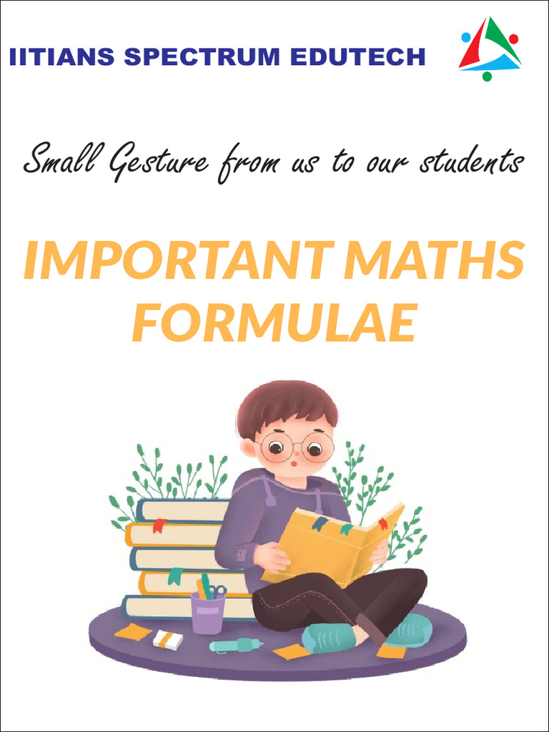 Important Maths Formulae - FINAL | PDF | Quadratic Equation | Euclid