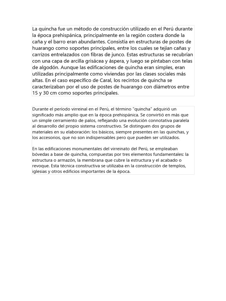 La Quincha Fue Un Método de Construcción Utilizado en El Perú Durante ...