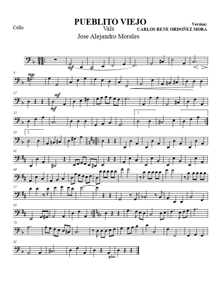 Pueblito Viejo - Chelo | PDF