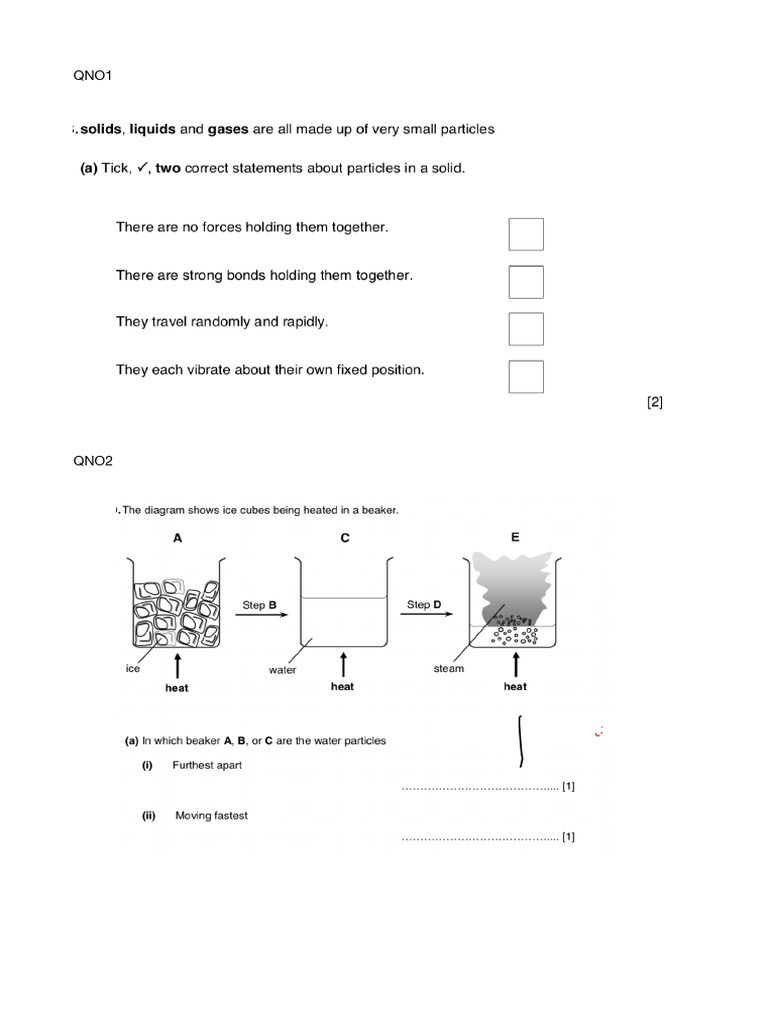 Year 7 work book Particle model | PDF