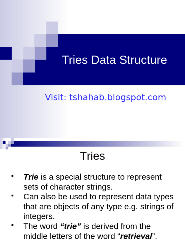 Lec 20 21 Tries Data Structure Pdf Software Engineering Algorithms And Data Structures