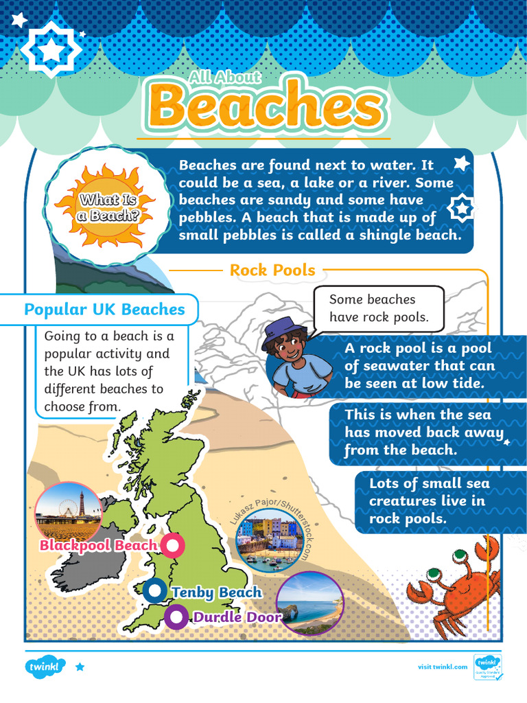 T T 29154 ks1 All About Beaches Differentiated Reading Comprehension Activity - Ver - 9 | PDF ...