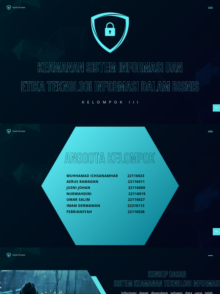 Blue Futuristic Cyber Security Presentation 1 Pdf Komputer