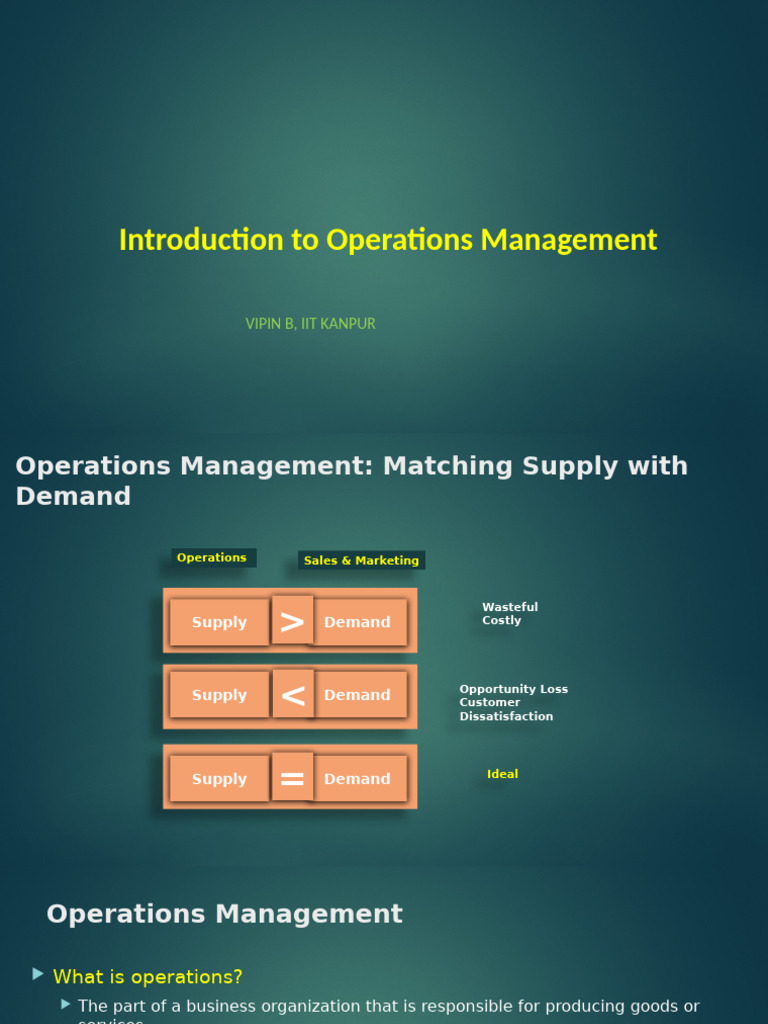 L2 - Introduction To Operations Management | PDF