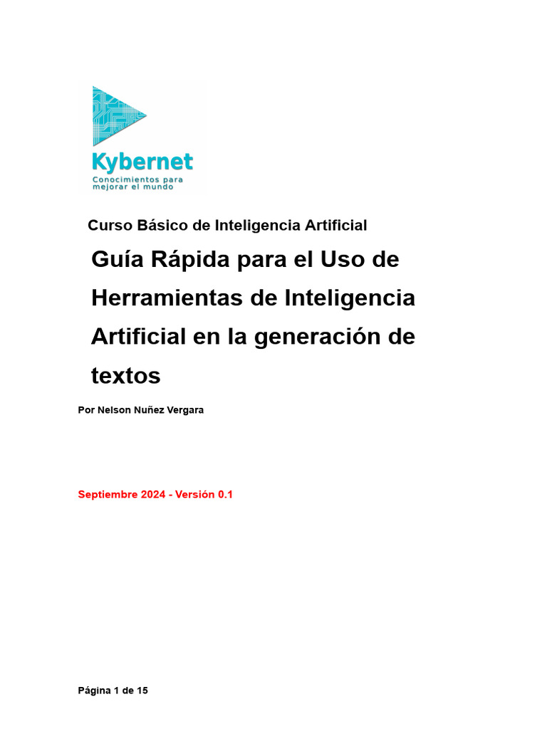 Guía Rápida de IA para Generación de Textos | PDF | Inteligencia ...