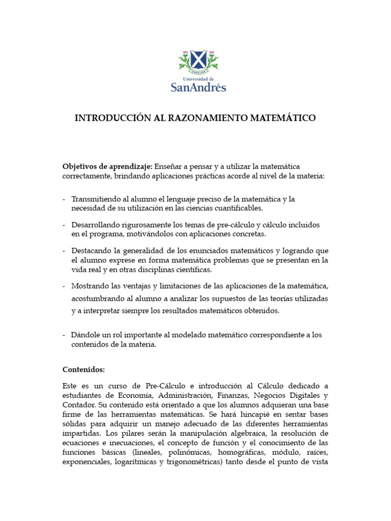 Programa IRM | PDF | Función (Matemáticas) | Ecuaciones