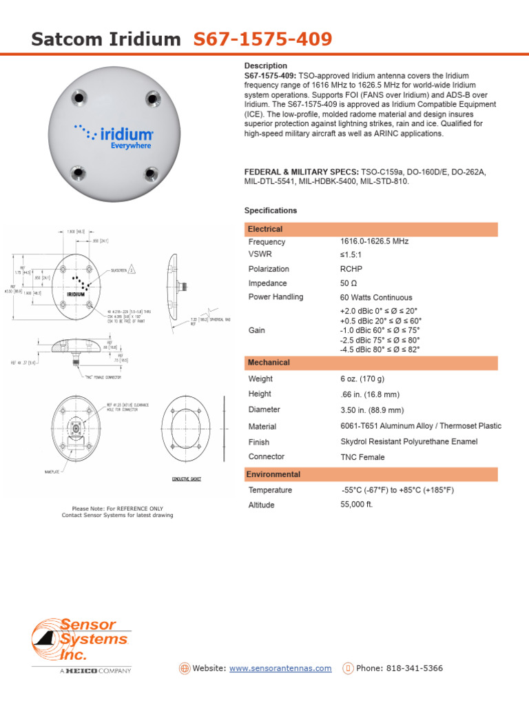 Антенна S67-1575-409 | PDF | Antenna (Radio) | Electronics