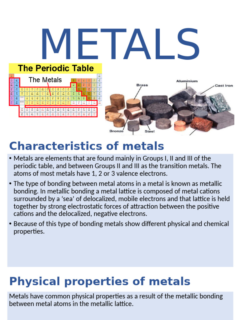 Metals | PDF | Chemical Reactions | Metals