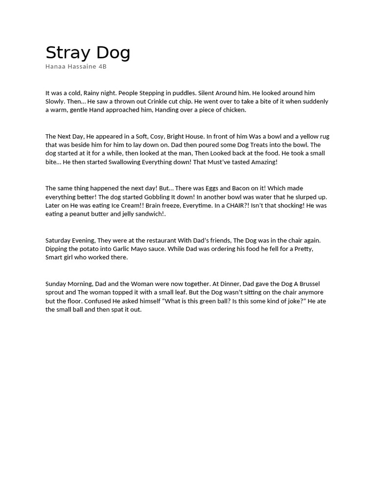 Stray Dog's Journey to a Happy Home | PDF