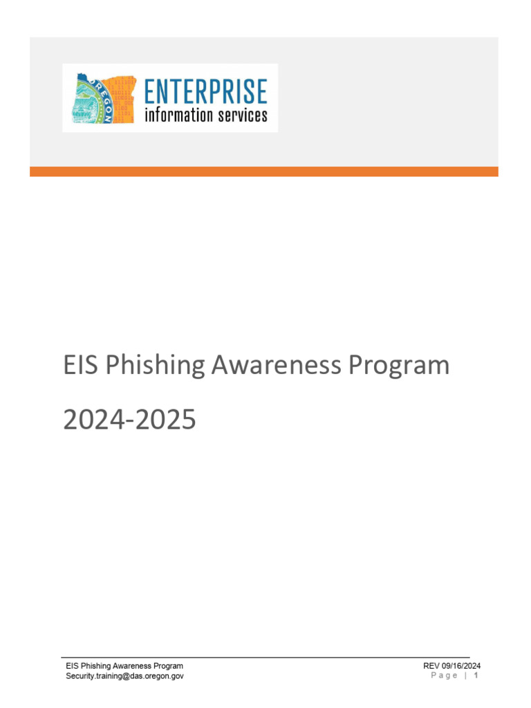Eis Css Phishing Awareness Program Expectations | PDF | Phishing ...